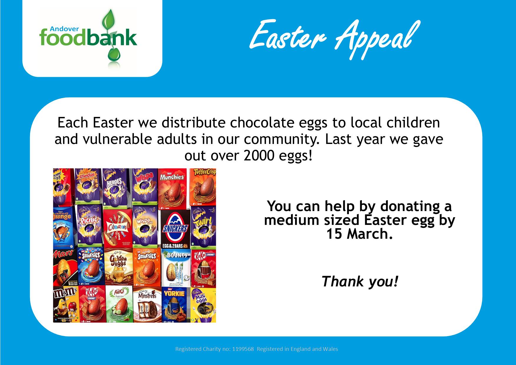 Easter – chocolate eggs | Andover Foodbank